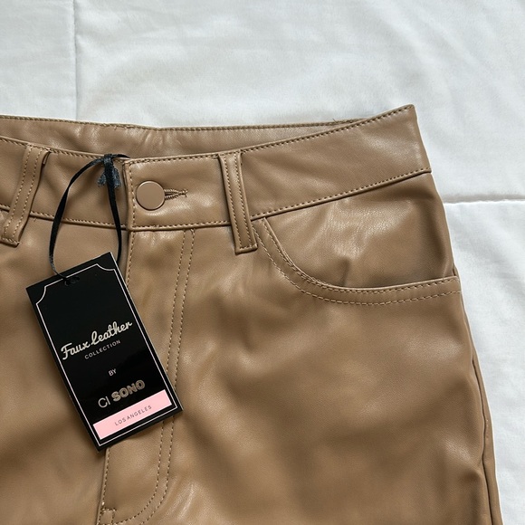 Cisono Clothing | Pants & Jumpsuits | Cappuccino Color Fuax Leather ...